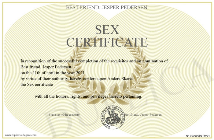 Sex Certificate