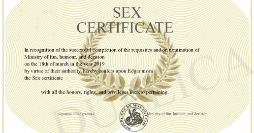 Sex Certificate