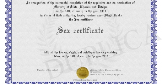 Sex Certificate